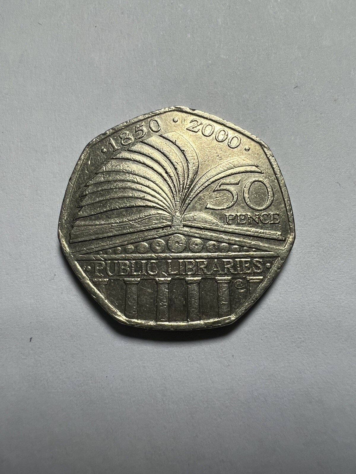 RARE collecter coin public libraries 1850-2000 circulated 50p coin ...