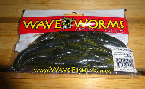 Wave Worms Tikiman Tiki Crawdude, 4-1/2", 7-Count Pack, Watermelon ...