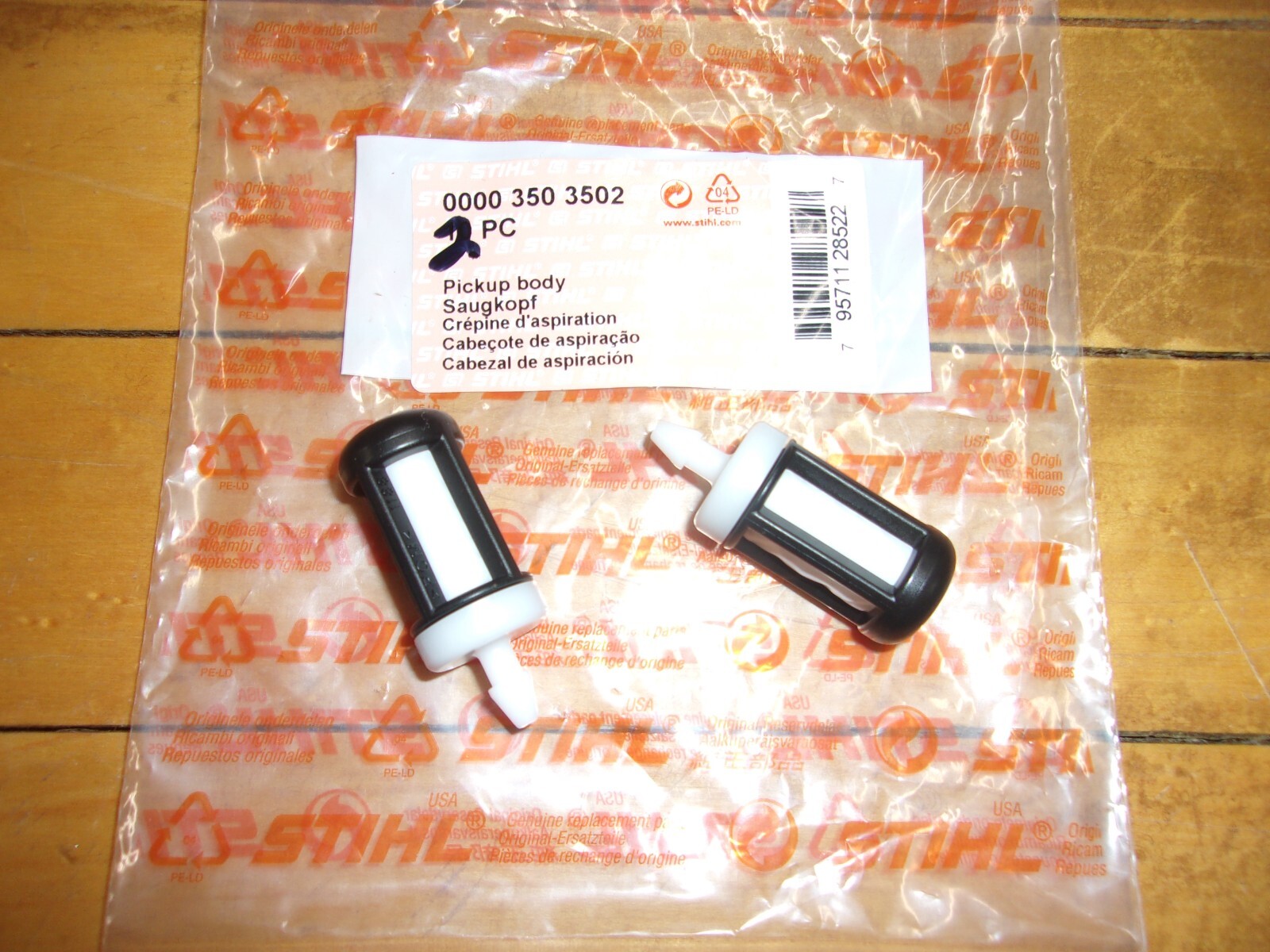 2 Pack Stihl OEM Fuel Filter Pick-Up 0000-350-3502 #GL-F5B5 | eBay