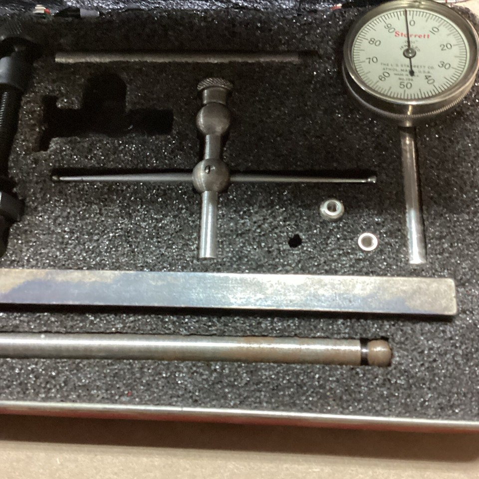 Vintage Starrett No. 196-A Dial Test Indicator Set With Original Box ...