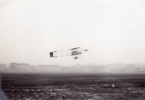 France Aviation Labouchere? Flying Zodiac Biplane old Photo circa 1910 ...