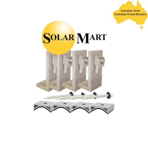 Clenergy Solar Panel L Feet Solar Mount - Suit Corro Tin Roof x 4 With ...