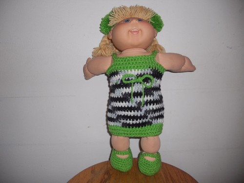 CPK - Crochet Cabbage Patch Doll Clothes~~ Zebra Sundress Set | eBay