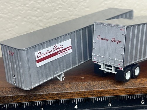 CANADIAN PACIFIC - PAIR of TWO 40ft DRY VAN EXTERIOR POST TRAILERS HO ...