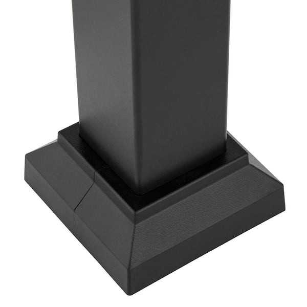 3 in. x 3 in. x 36 in. Black Powder Coated Aluminum Deck Post Kit | eBay