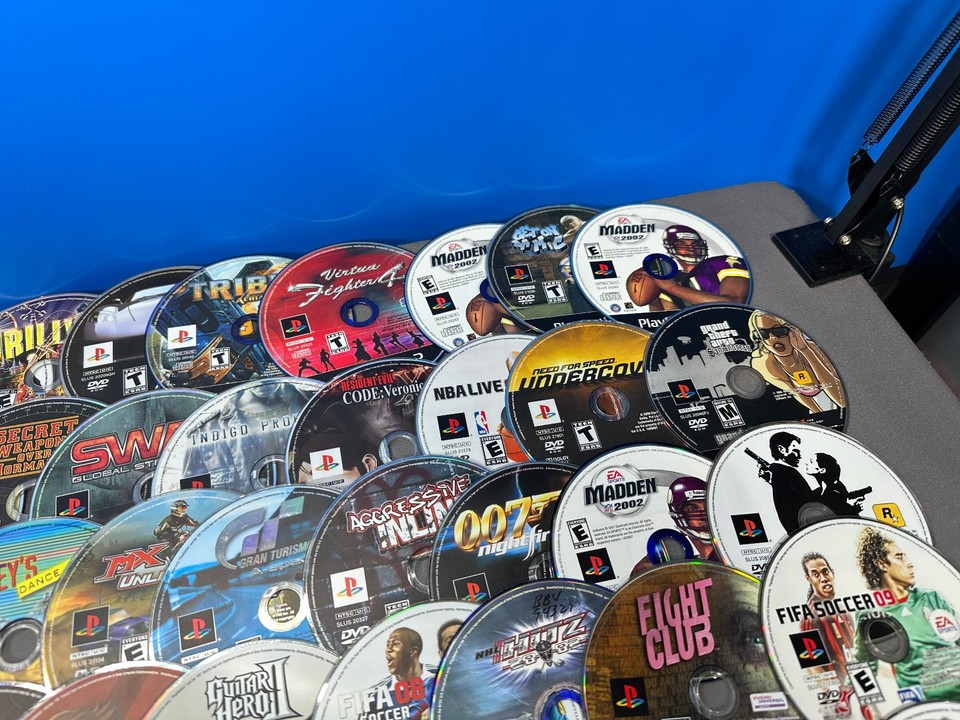 PS2 PLAYSTATION 2 LOT OF 100 DISC ONLY GAME GAMES DISCS JAK GTA COD 007 ...