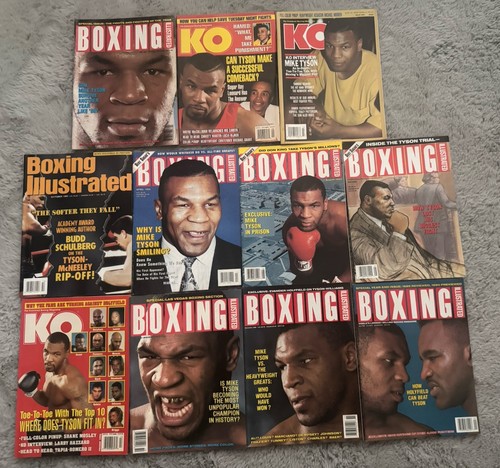 BIG MiKe TySoN BOXING Illustrated & KO MAGAZINE LOT OF 11 Holyfield ...