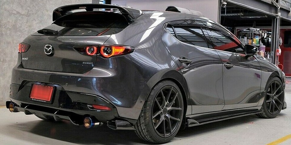 for mazda 3 BP 2021 2019 2023 fastback rear lower diffuser Body Kit ...
