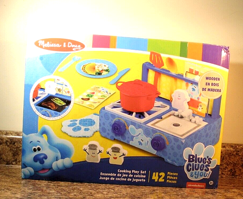 Melissa & Doug Blue's Clues & You! Wooden Cooking Play Set 42 Pieces ...