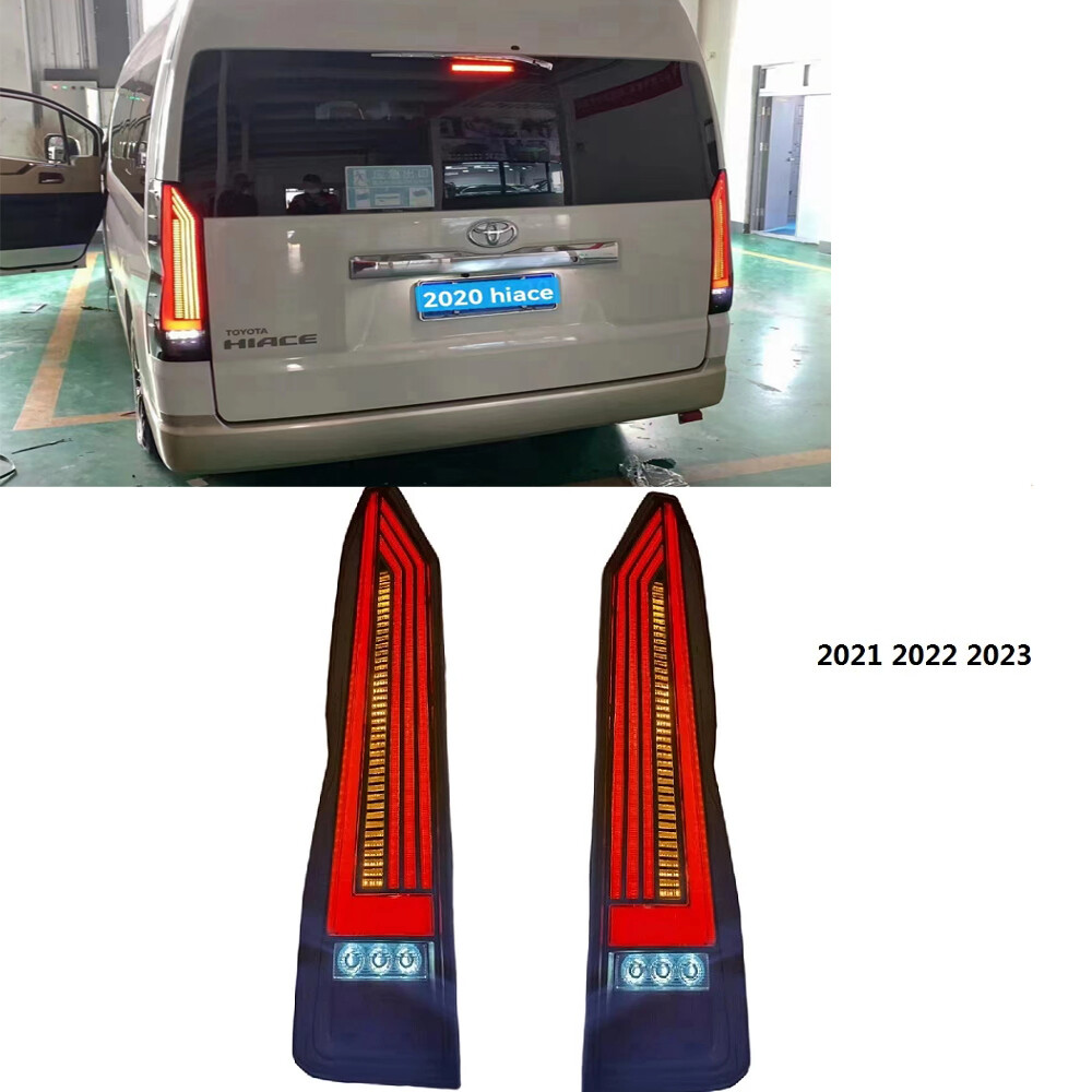 For Toyota Hiace 2020 2021 2022 LED Tail Lights Smoked Lights Start-up ...