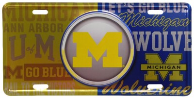 University of Michigan Wolverines 6"x12" License Plate - OFFICIALLY ...