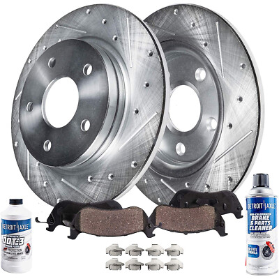 Rear Drilled Brake Rotors + Brake Pads 2006-10 Ford Explorer ...