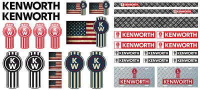 SET KENWORTH TRUCK USA 1:14 1:16 Tamiya DECAL STICKER RC AUFKLEBER 086 ...