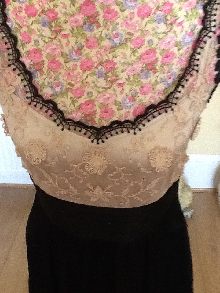 Next Signature Gold & Black Silk Dress Fit 16-18 Ec | eBay