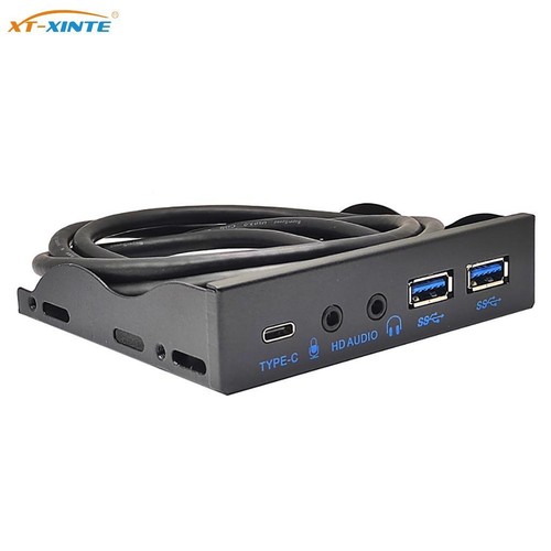 19Pin 5 Port USB HUB Front Panel Combo Bracket USB 3.0 USB2.0 TYPE-C ...