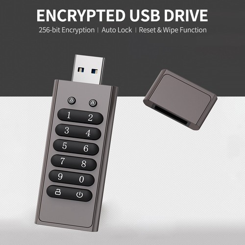 128GB USB3.0 Flash Drive U Disk Storage Memory Stick Encrypted Password ...