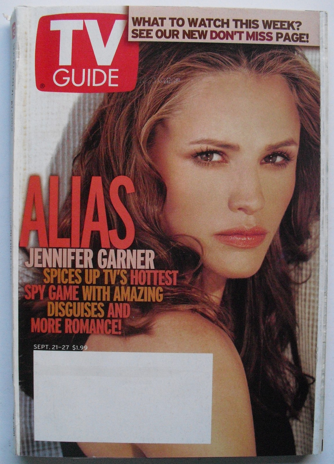 JENNIFER GARNER September 2002, TV GUIDE Magazine | eBay