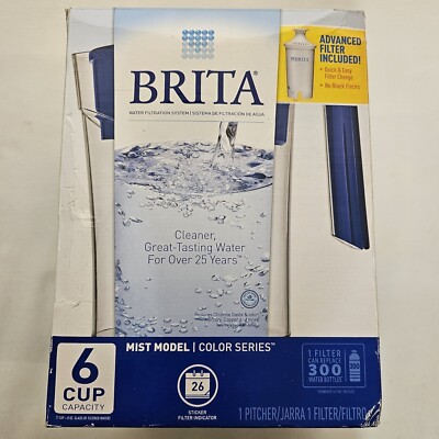 Limited Edition Color Mist Brita 6 Cup Pitcher w 1 Filter Drinking ...
