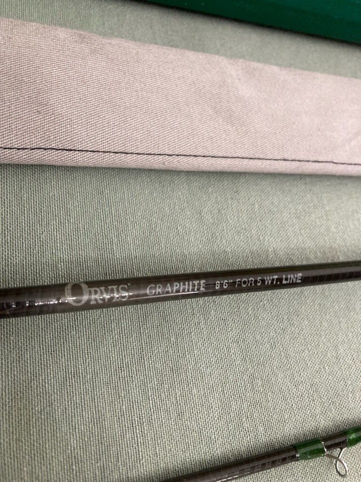 orvis graphite 8"6 for 5 WT line fly rod includes casing tube | eBay