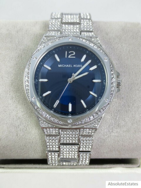 Michael Kors Lennox Pavé Blue Women's Watch - MK6990 for sale online | eBay