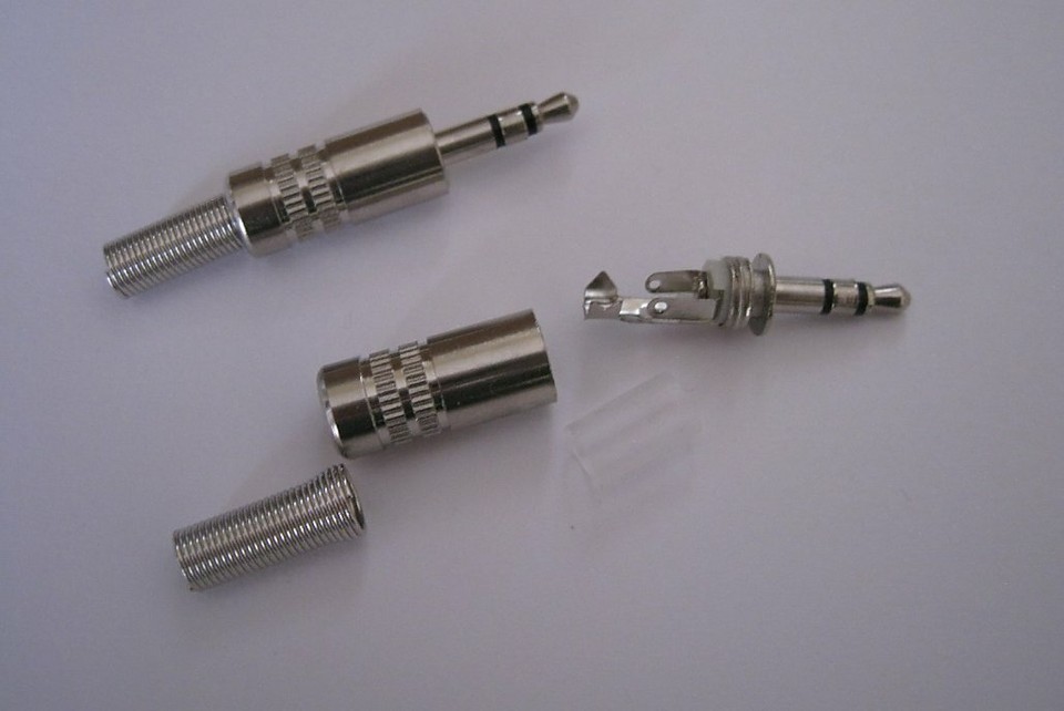 50 Pack - 3.5mm Stereo Metal Male Headphone Solder Audio Spring ...