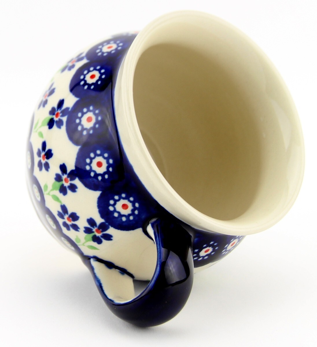 Polish Pottery Bell Shaped Mug 16 Ounces from Zaklady Boleslawiec | eBay