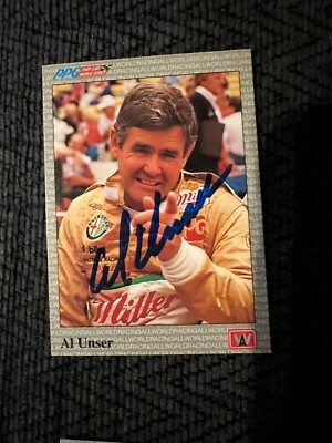 Signed Trading Card Indy 500 Car Indianapolis Al Unser Autographed | eBay
