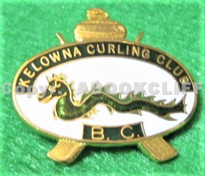 KELOWNA Curling Club PIN B.C. Canada with OGOPOGO | eBay
