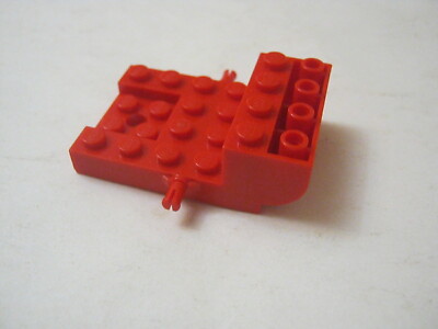 Lego 1 Red 4x6x1 2/3 Vehicle Base With Two Axle Pins, #24055 (028-51 ...