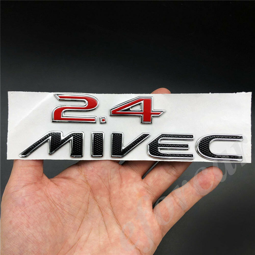 2.4 MIVEC Logo Car Trunk Lid Rear Fender Emblem Badge Decal Sticker | eBay