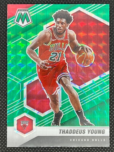 2020-21 Mosaic Green Prizm Thaddeus Young #35 Bulls 91122 | eBay