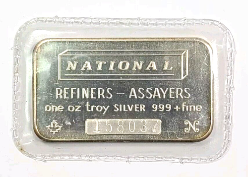 National Refiners Assayers 1oz .999 Silver Bar Sealed | eBay