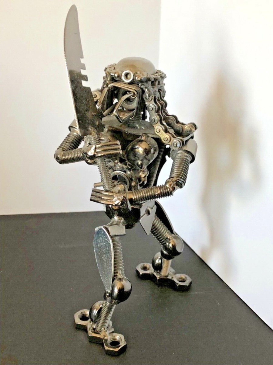 Xenomorph Sculpture Made From Terminator Parts Alien And