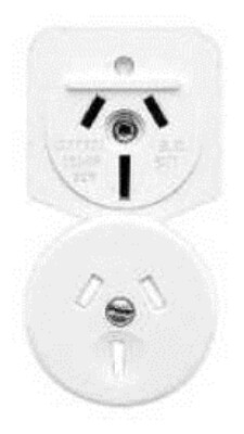 Clipsal UNSWITCHED SINGLE SOCKET 10A 250V 3-Pin Standard, Panel Mount ...