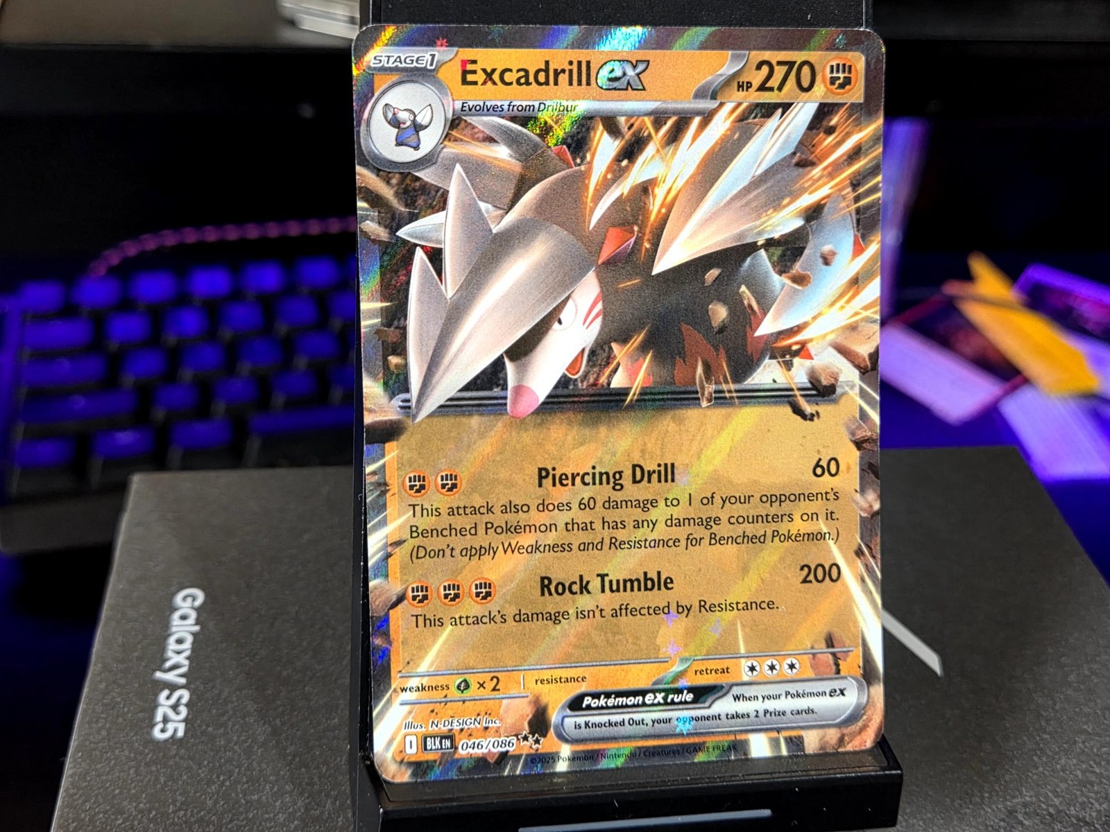 Excadrill ex 2025 Scarlet & Violet: Black Bolt #046/086 Double Rare ...