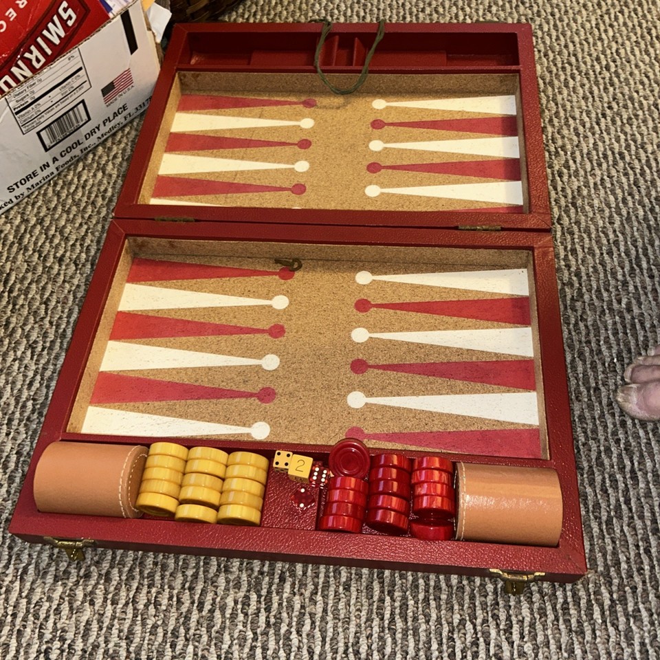 30 Pcs Butterscotch & Red Swirl Bakelite Catalin Backgammon Set 1.25” Crisloid? | eBay