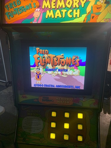 Fred Flintstone’s Memory Match Arcade Machine (1994) Coastal Amusements ...