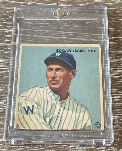 1933 Goudey #134 Edgar (Sam) Rice SEE PHOTOS | eBay
