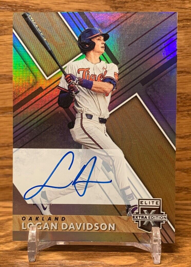 LOGAN DAVIDSON Autograph Prospect | 2019 Panini Elite Extra ATHLETICS ...
