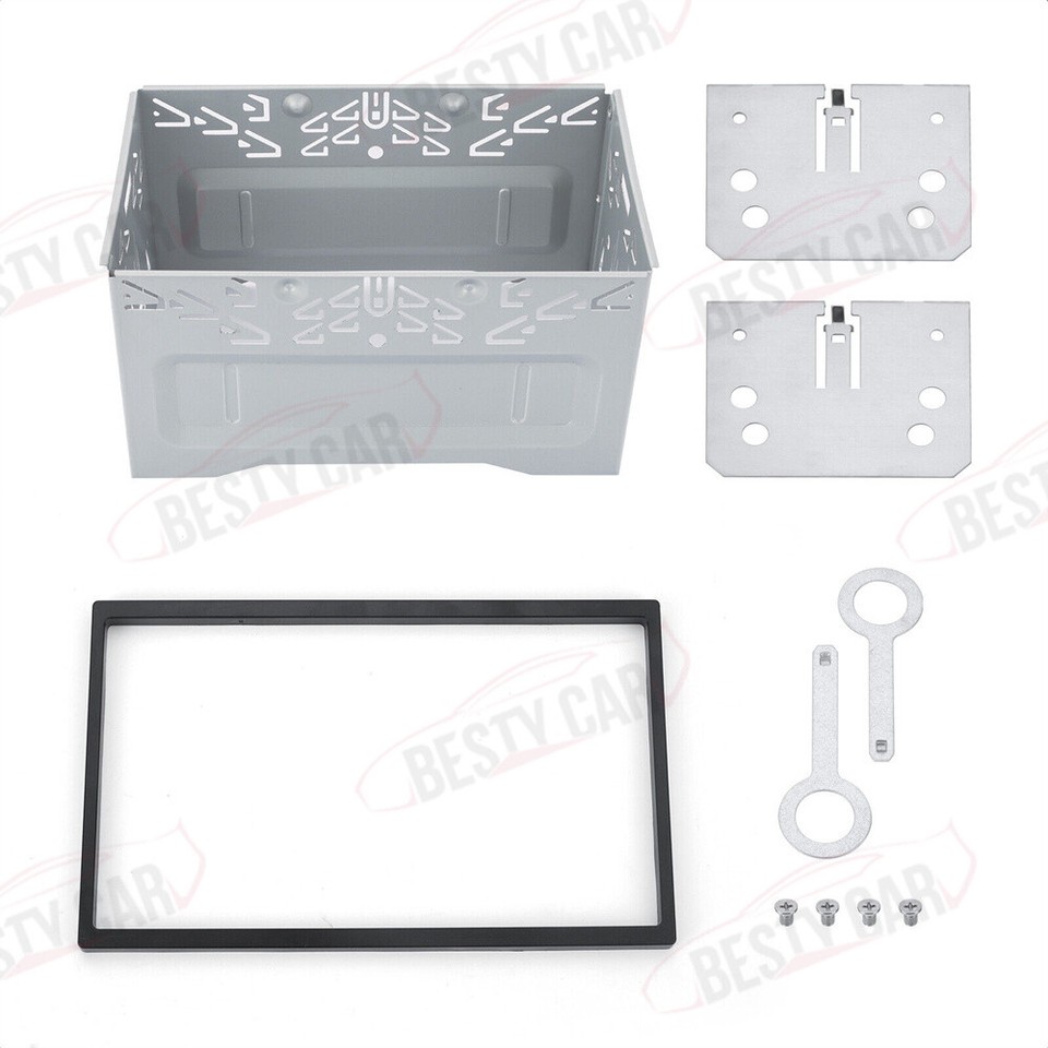 Universal Double 2 Din Car DVD Stereo Frame Radio Metal Mount Dash Kit ...