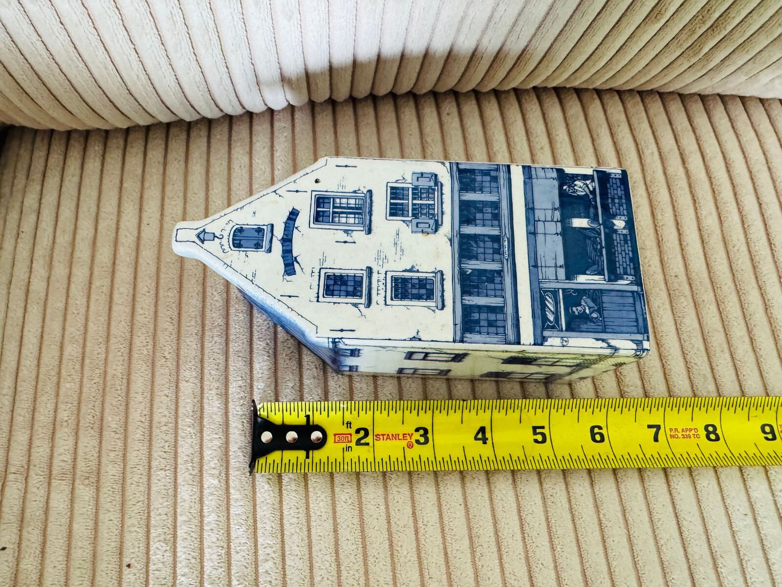 Old Vtg Delft Blue Handpainted Building LOT Clothing Store Bakery Dutch ...