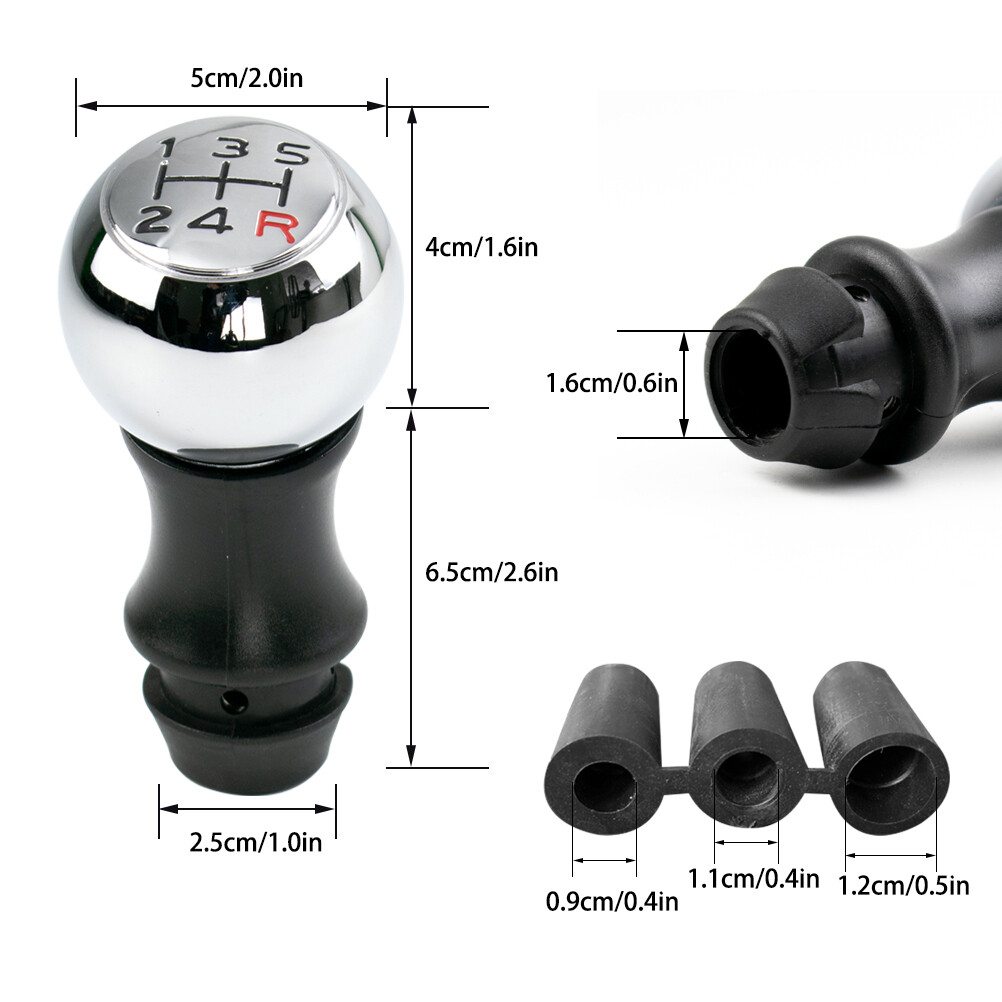 AU Universal Chromed Car Shifter Gear Stick Shift Knob Lever Automatic ...