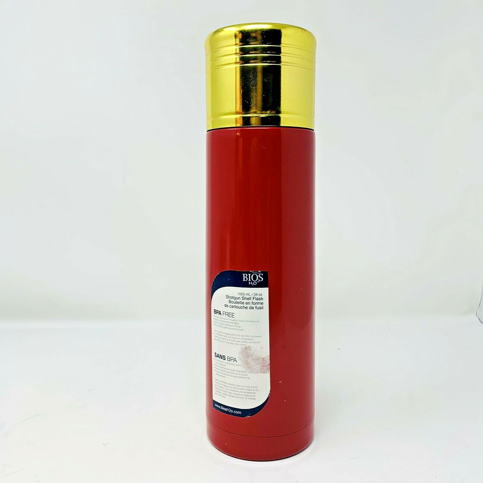 Bios H20 Shotgun Shell Thermos 12 Gauge Insulated Hunter Gift Coffee ...