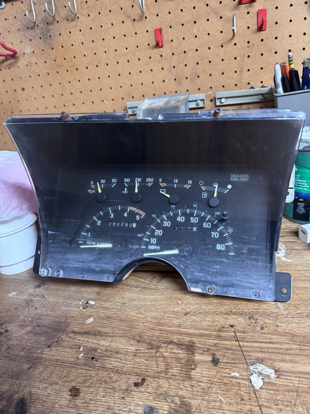 92-94 C1500 C2500 K1500 K2500 AUTO TRANS INSTRUMENT CLUSTER 281K MILES ...