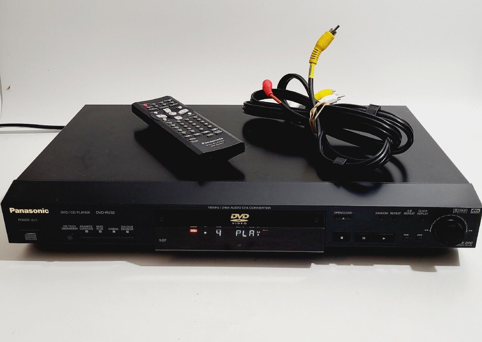 Panasonic DVD-RV32 DVD Player Hi-Speed Scan MP3 disc capable + Remote ...