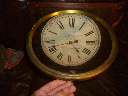Vintage all original The Standard Electric Time Co Wood Gallery Wall ...