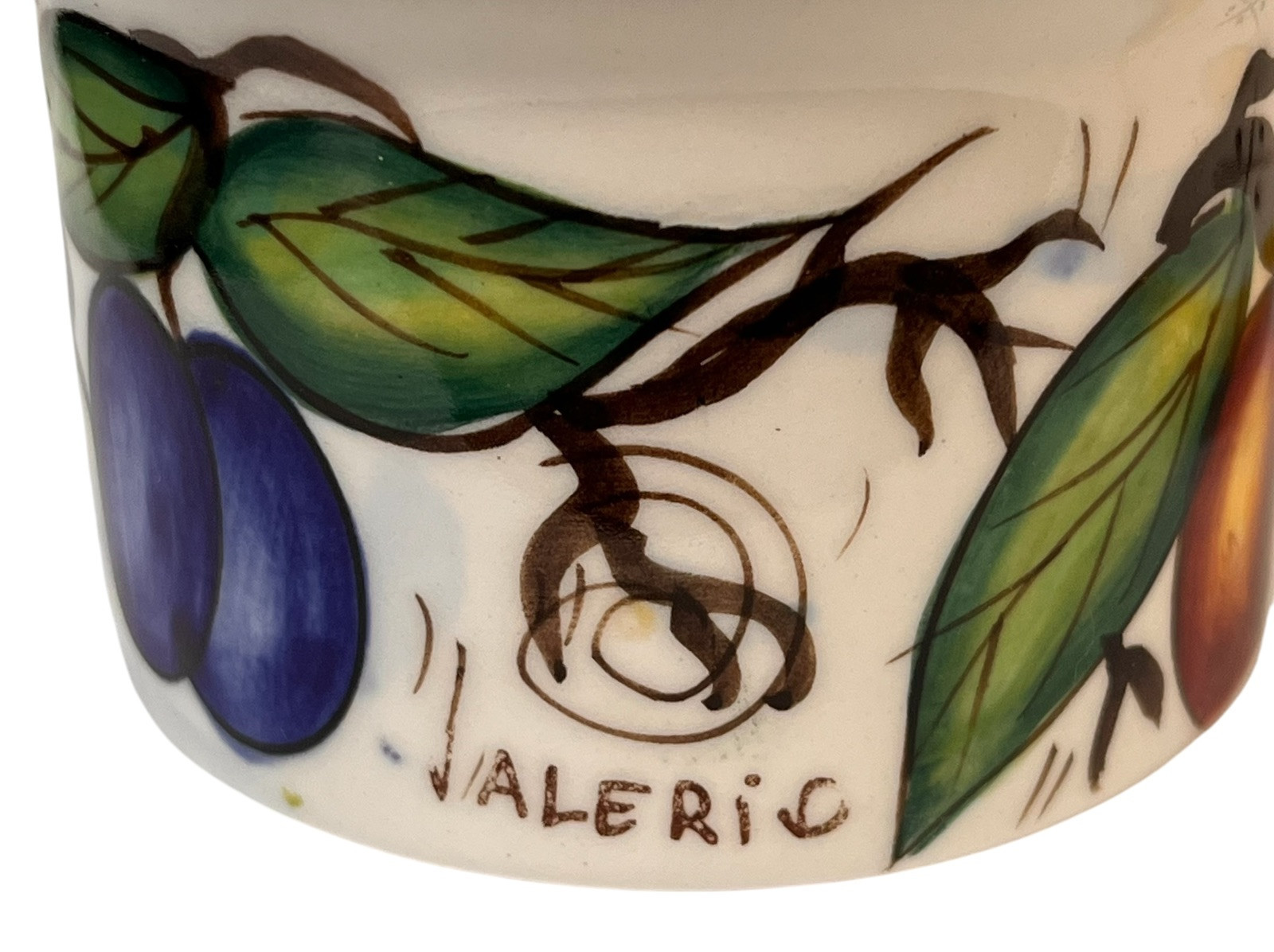 Bella Casa by Ganz Sugar Bowl with Lid Signed Valerio Fruit Lemon ...