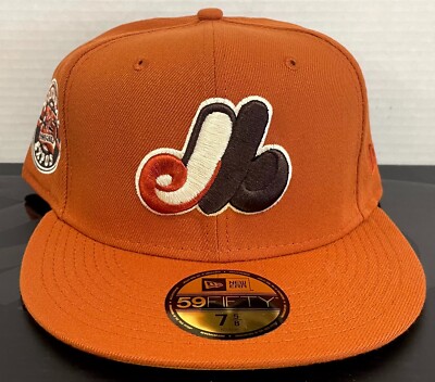 NEW ERA MONTREAL EXPOS 35 YEARS PATCH 59FIFTY GOLDEN HARVEST ORANGE SZ ...