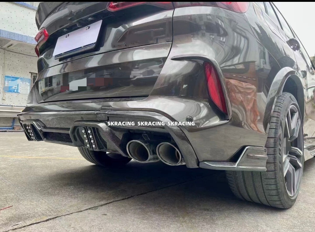 Carbon Fiber Rear Bumper Lip Diffuser Body Kits 3PC Fits BMW X5M F95 ...