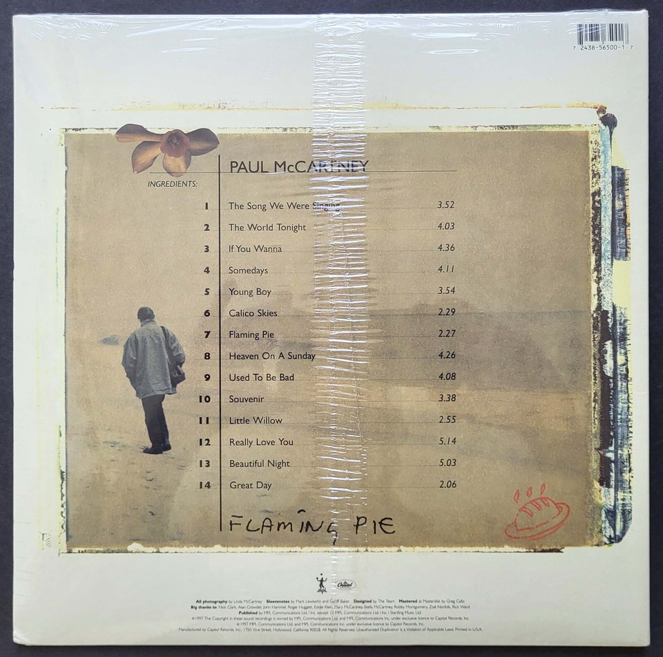 Beatles 1997 U.S. PAUL McCARTNEY ‘ FLAMING PIE ‘ LP FACTORY SEALED w ...